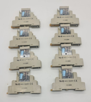 LOT OF 8 PCS OMRON 5A250V RELAY BASE SOCKET | eBay