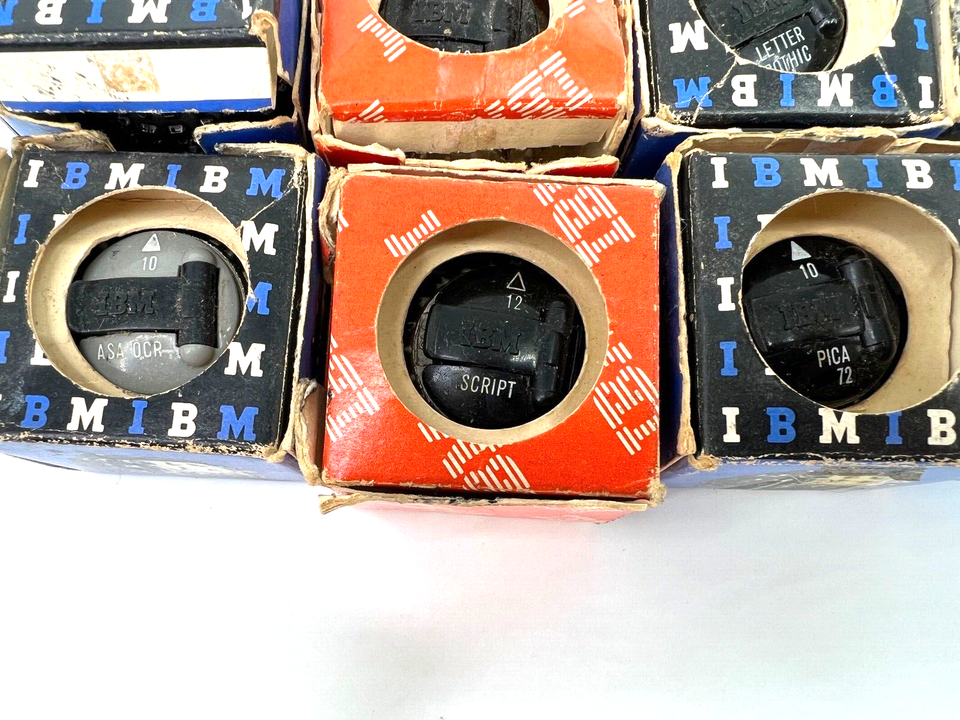 Vintage IBM Selectric Typewriter Font Balls w/Cases/Cardboard PICK YOUR ...