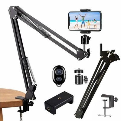 Flexible Arm Phone Tripod Stand Table Mount for Live Video Overhead ...