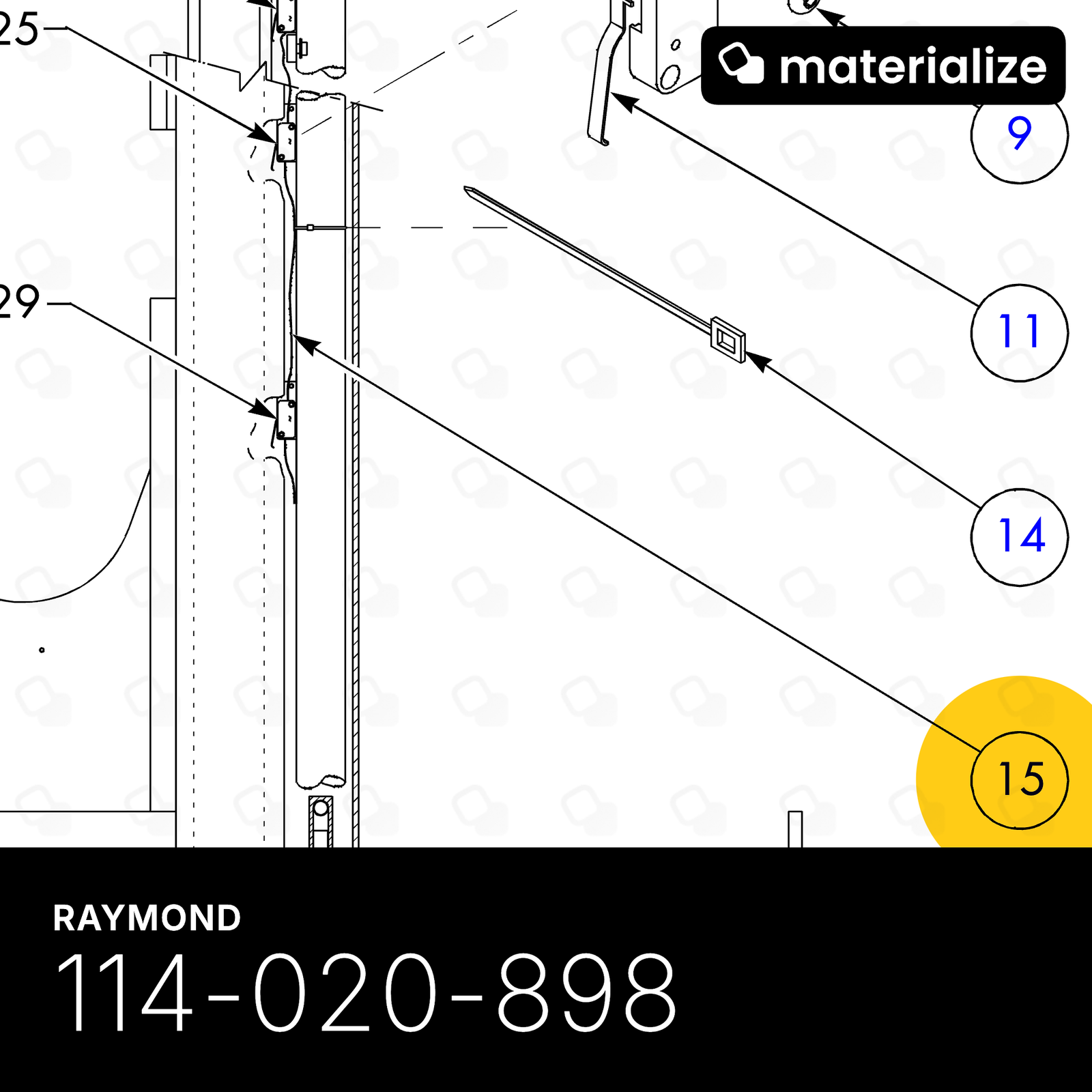 Raymond, 114-020-898 - Cable Assembly for HT Switch, 2-3 DEC. | eBay
