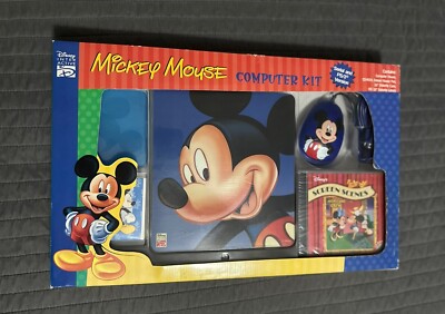 Disney Vintage InterActive Mickey Mouse CD-ROM Computer Kit for Kids ...