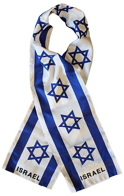 Israel Israeli Country Lightweight Flag Printed Knitted Style Scarf 8 ...