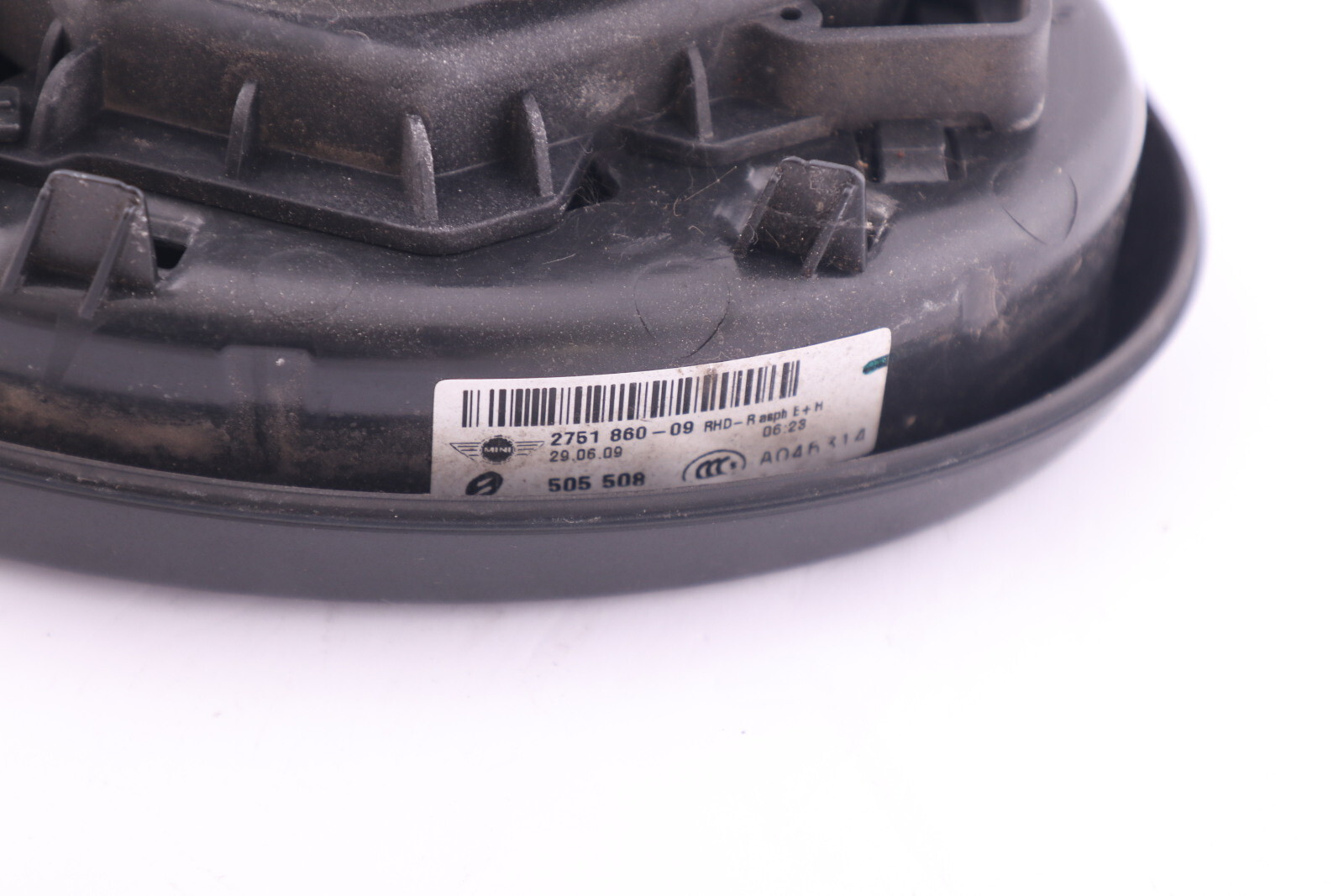 Mini Cooper R55 R56 Right Driver Side O/S Door Wing Mirror Heated Base ...