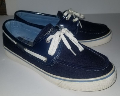 Sperry Top sider wool flannel fabric patent lace up boat shoe loafers ...