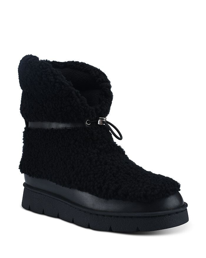 Marc Fisher LTD Kamryn Shearling Booties, Black Shearling Women Size 7 ...