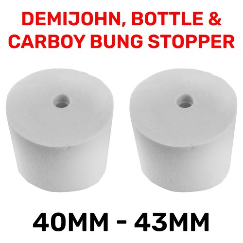 Rubber Bung Stopper for Demijohns 40mm - 43mm Cork Carboys, Wine Beer ...