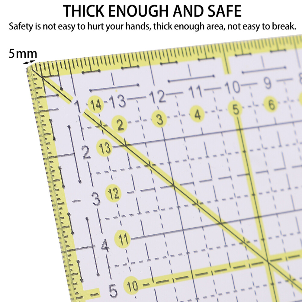 Patchwork Ruler Sewing Square for Fabric Grid Precise Quilting | eBay