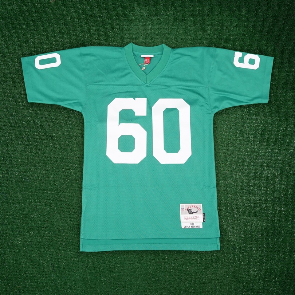 Chuck Bednarik 1960 Phiiladelphia Eagles NFL Mitchell&Ness Green Men's ...