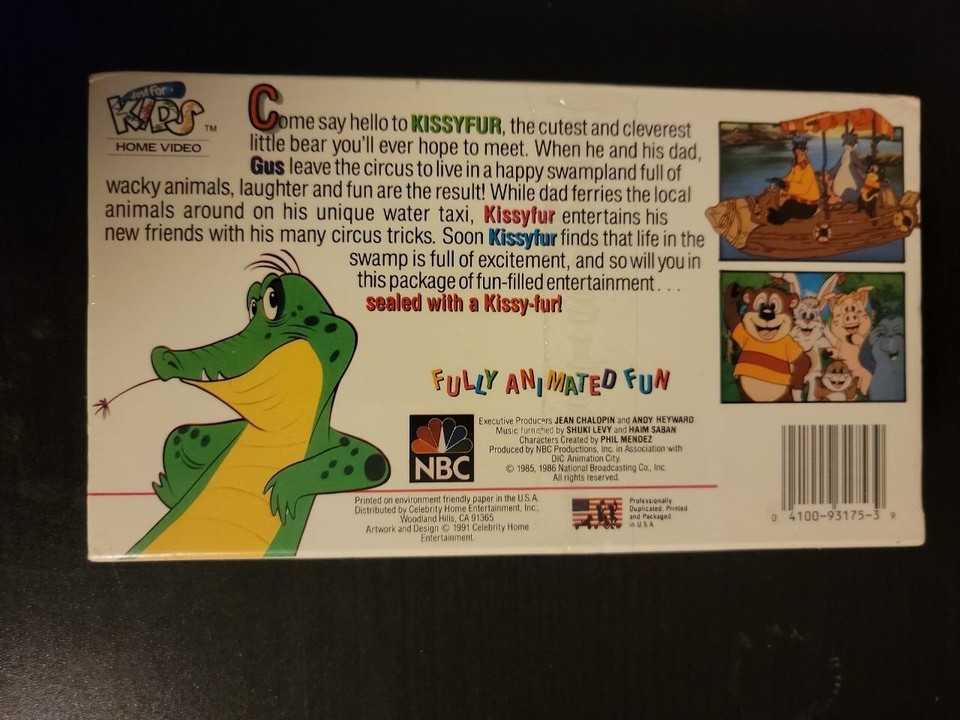 Vintage Kissyfur (VHS, 1991, Just For Kids NEW Sealed *BUY 2 GET 1 FREE ...