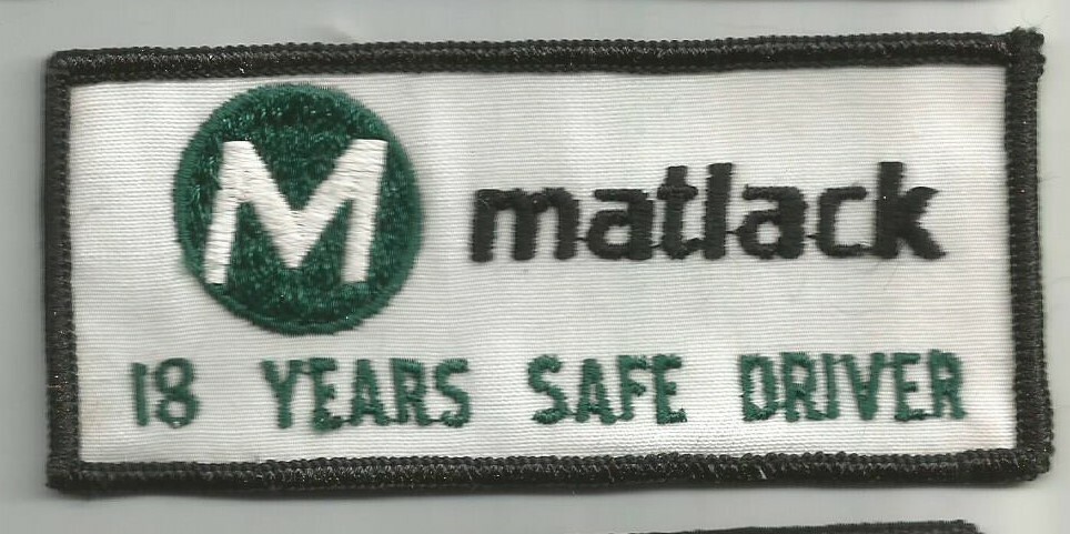 Matlack 18 year safe driver patch 2 X 4-1/2 #3796 | eBay