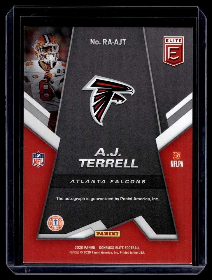A.J. Terrell 2020 Donruss Elite Rookie Autograph Card /349 #RA-AJT | eBay