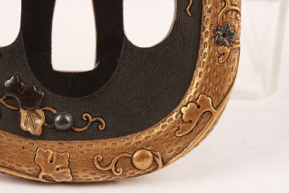 Tsuba Japan Antiques Japanese Swords Edo Period Large and Small Copper ...