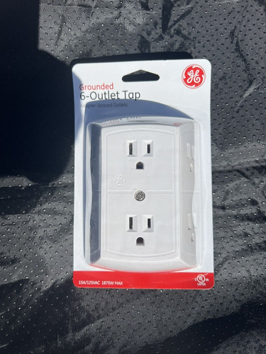 GE 6-Outlet Grounded Tap with Resettable Circuit Breaker, White | eBay
