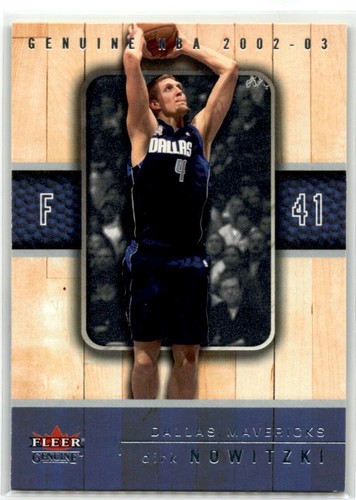DIRK NOWITZKI 2002-03 Fleer Genuine #30 Dallas Mavericks HOF | eBay