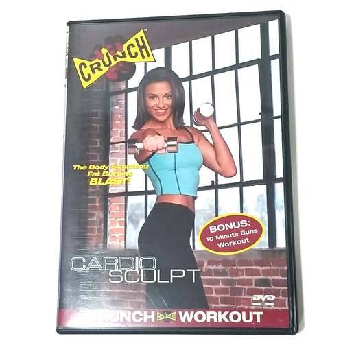 Vtg Crunch Cardio Sculpt Workout DVD 2001 The Body Sculpting Fat ...