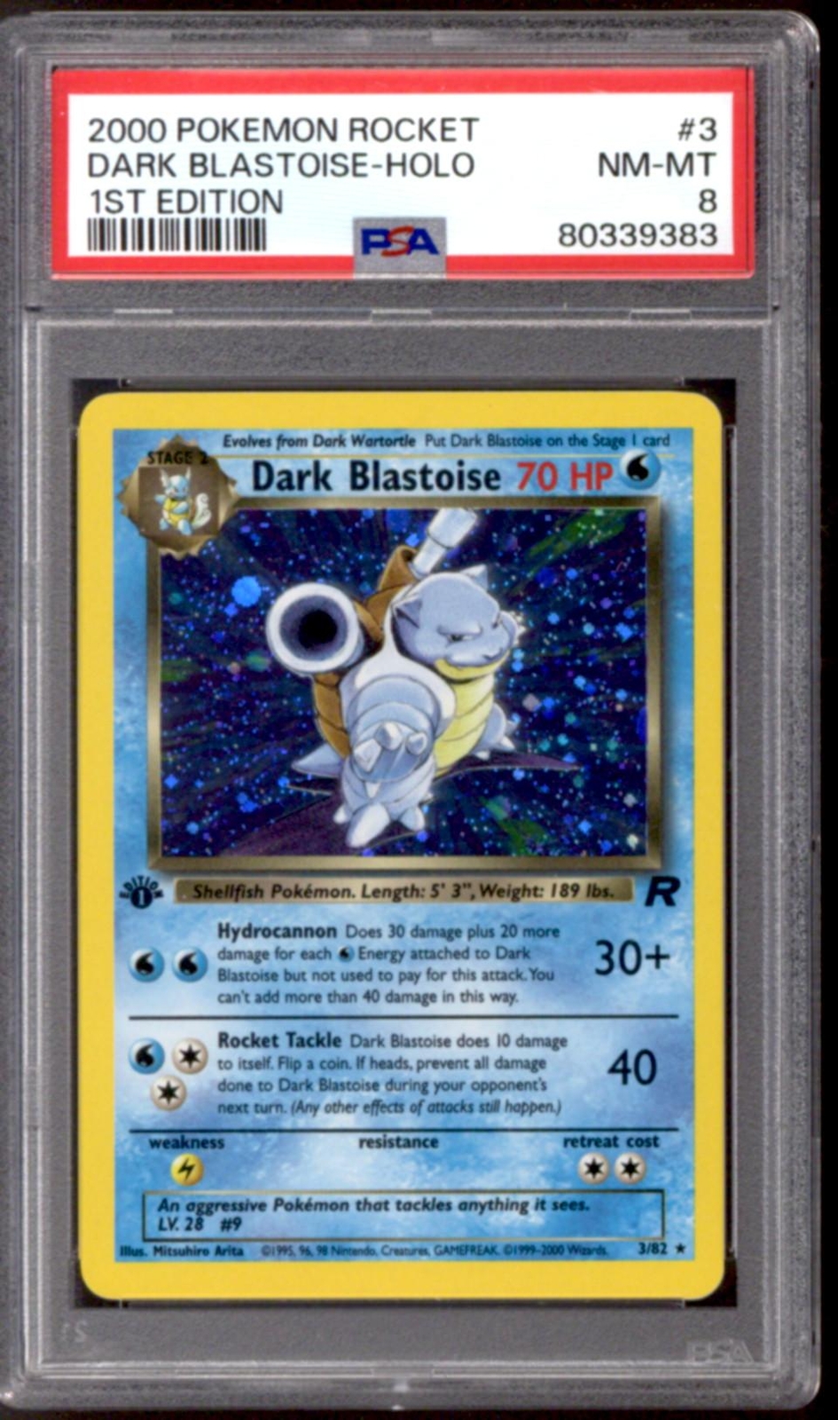 Pokemon Team Rocket 1st Edition Dark Blastoise 3/82 PSA 8 | eBay