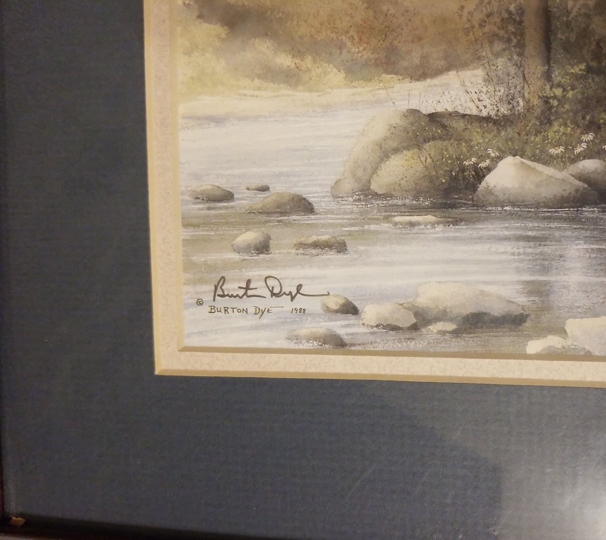 Burton Dye Signed Framed Print, Double Matted; 1988; Good Pre-Owned ...