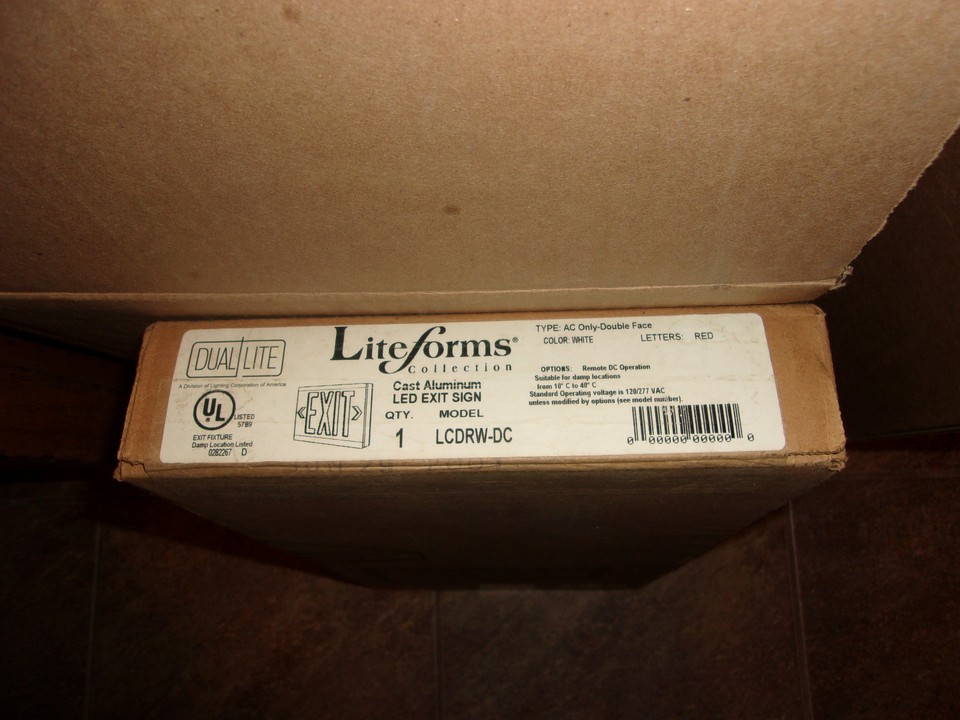Duallite LiteForms Rugged Cast Aluminum Housing LED Exit Sign 120/277 VAC NEW!!! | eBay