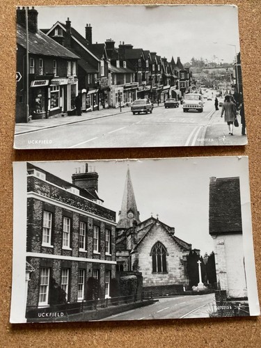 2 REAL PHOTOGRAPH POSTCARD UCKFIELD c1970s HIGH STREET & CHURCH | eBay UK