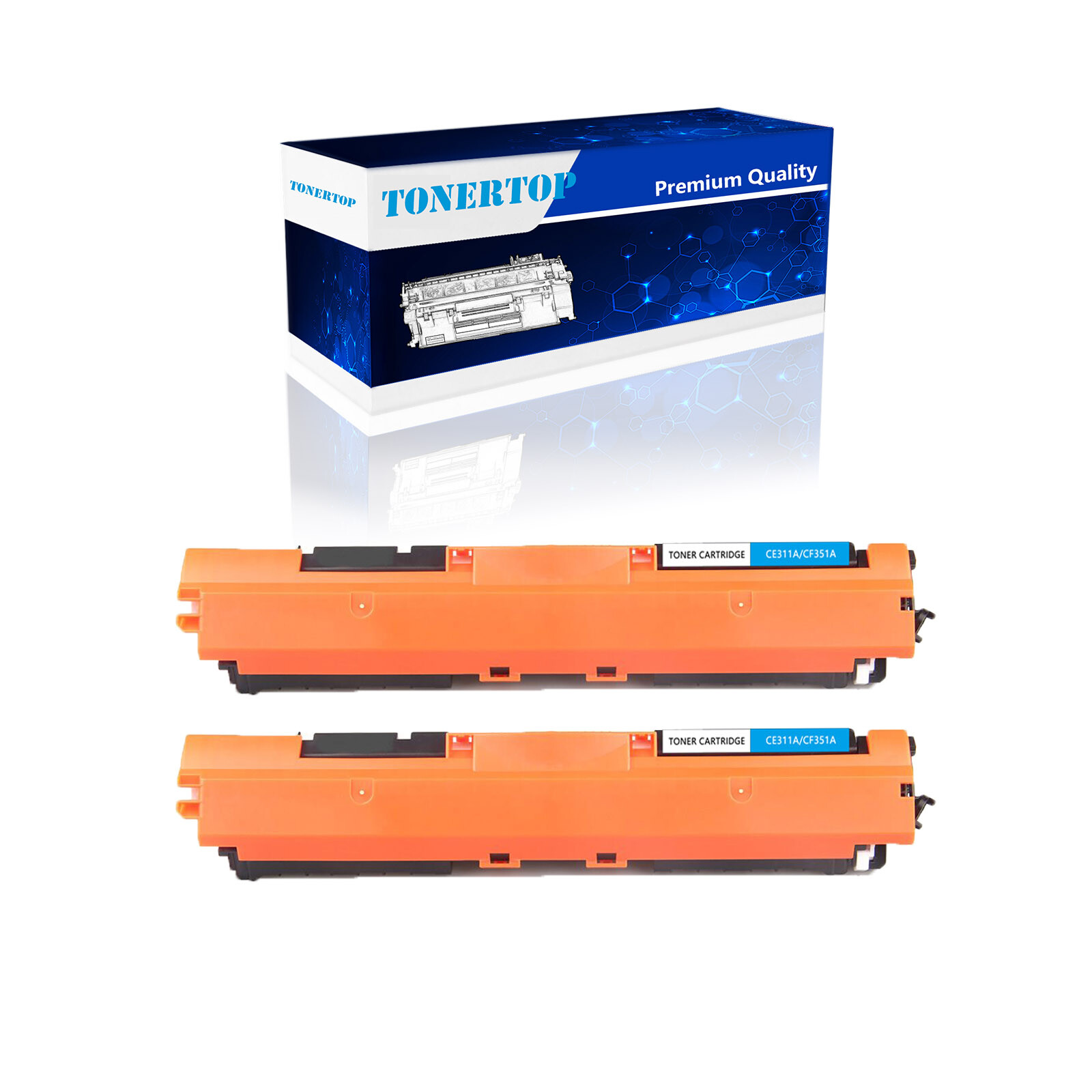 2PK CF351A Cyan 130A Toner cartridge For HP Color LaserJet Pro MFP ...