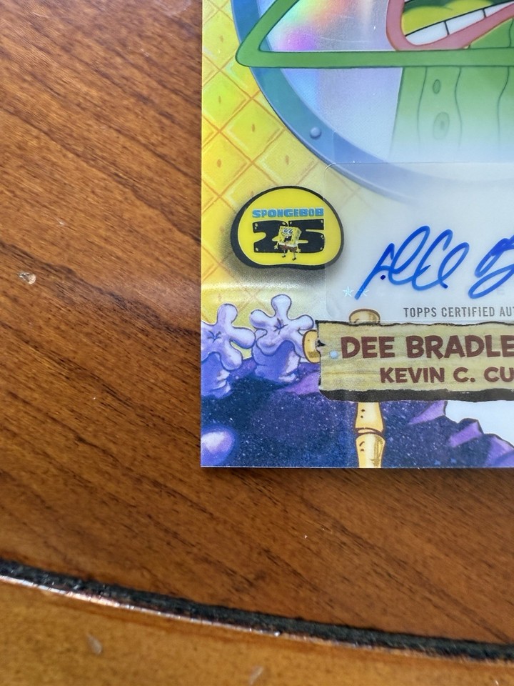 2025 Topps Chrome SpongeBob Kevin C. Cucumber Dee Bradley Baker Ref ...
