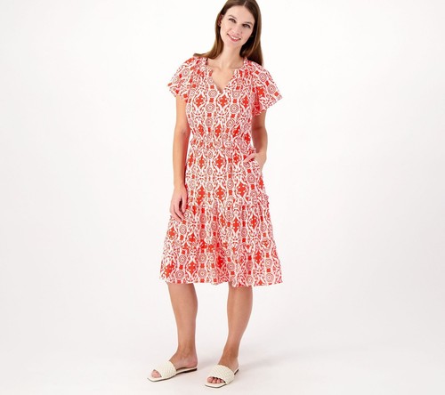 Destination 365 Women's Petite Dress PXS Printed Multi-colored A599173 ...