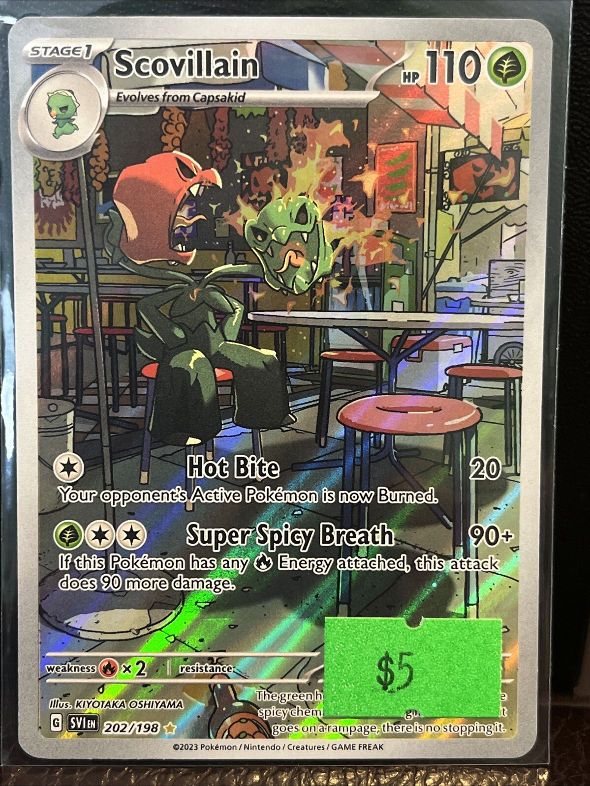 Pokémon TCG Scovillain Scarlet & Violet Base Set 202/198 Holo ...