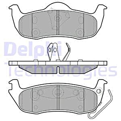 DELPHI Disc Brake Pad Set For JEEP Commander Grand Cherokee III 04-10 ...