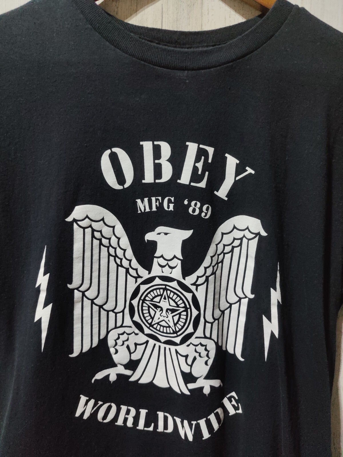 Obey Worldwide Eagle Star Graphic Logo T-shirt Men's … - Gem