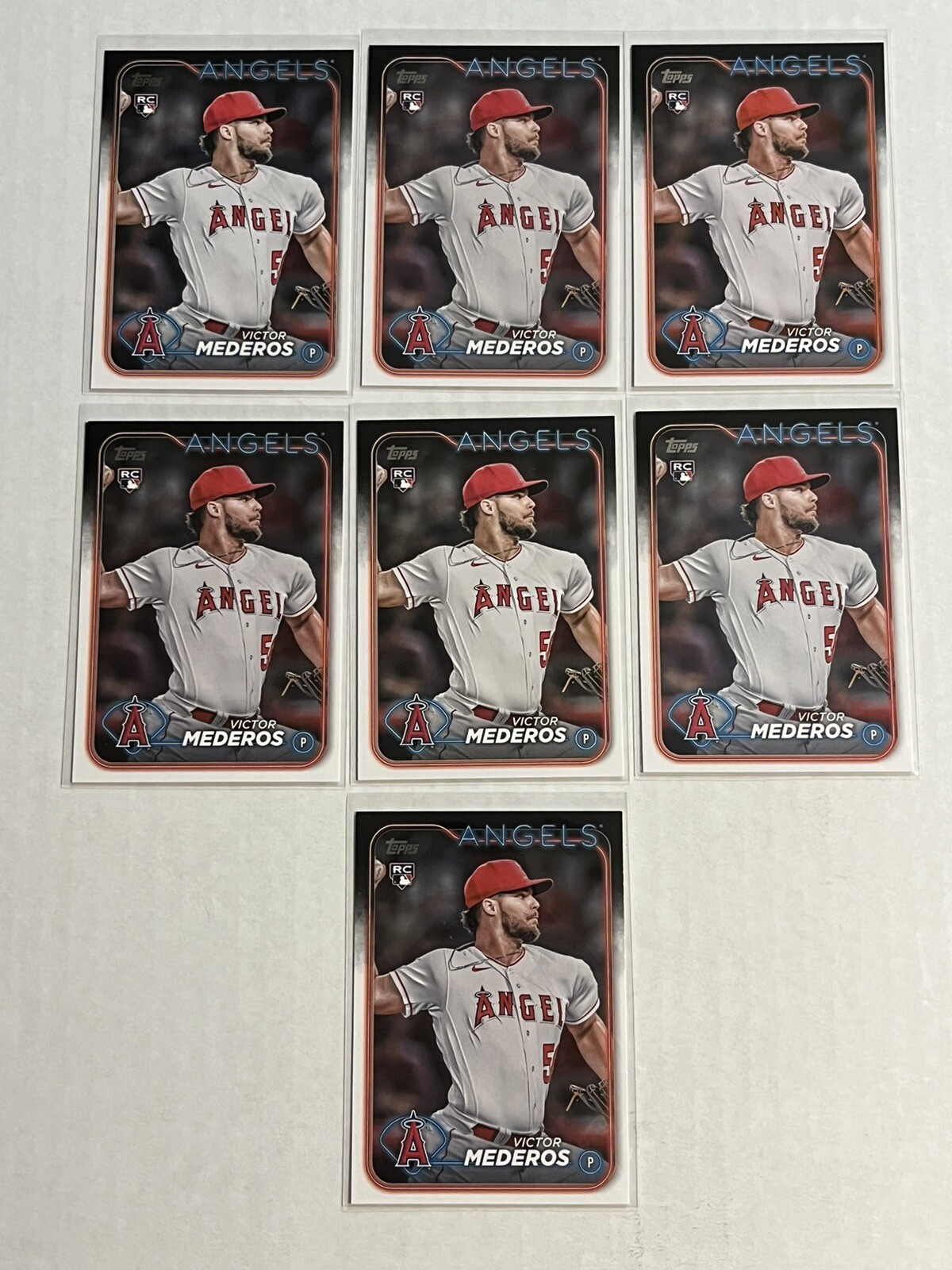 2024 Topps Series 1 Victor Mederos Rookie Lot x7 Base Angels | eBay