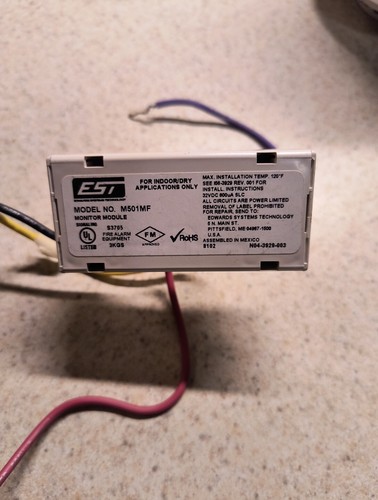 Est Edwards M501MF Fire Alarm Mini Monitor Module for sale online | eBay