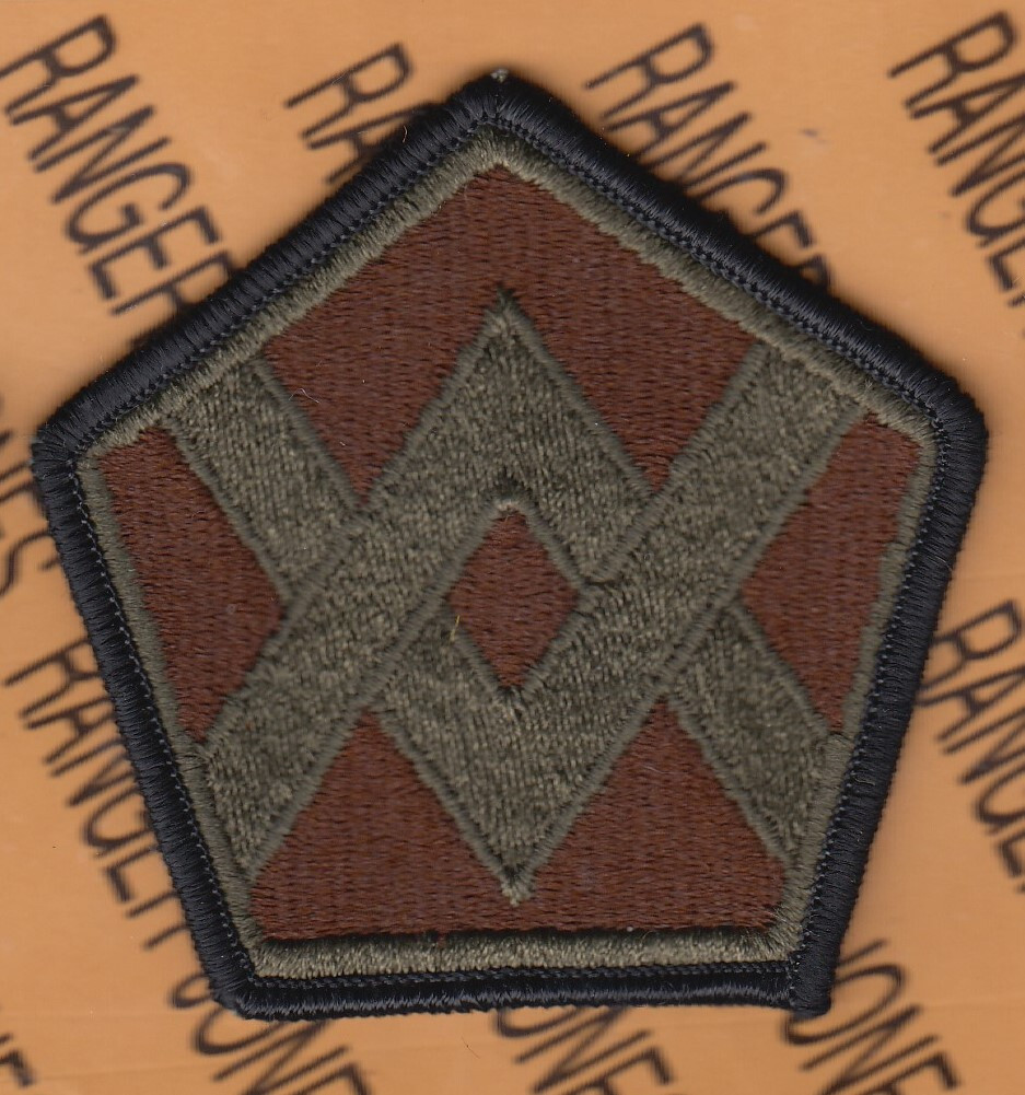 US Army 55th Sustainment Brigade ~3" BDU OD Green Black uniform patch m ...