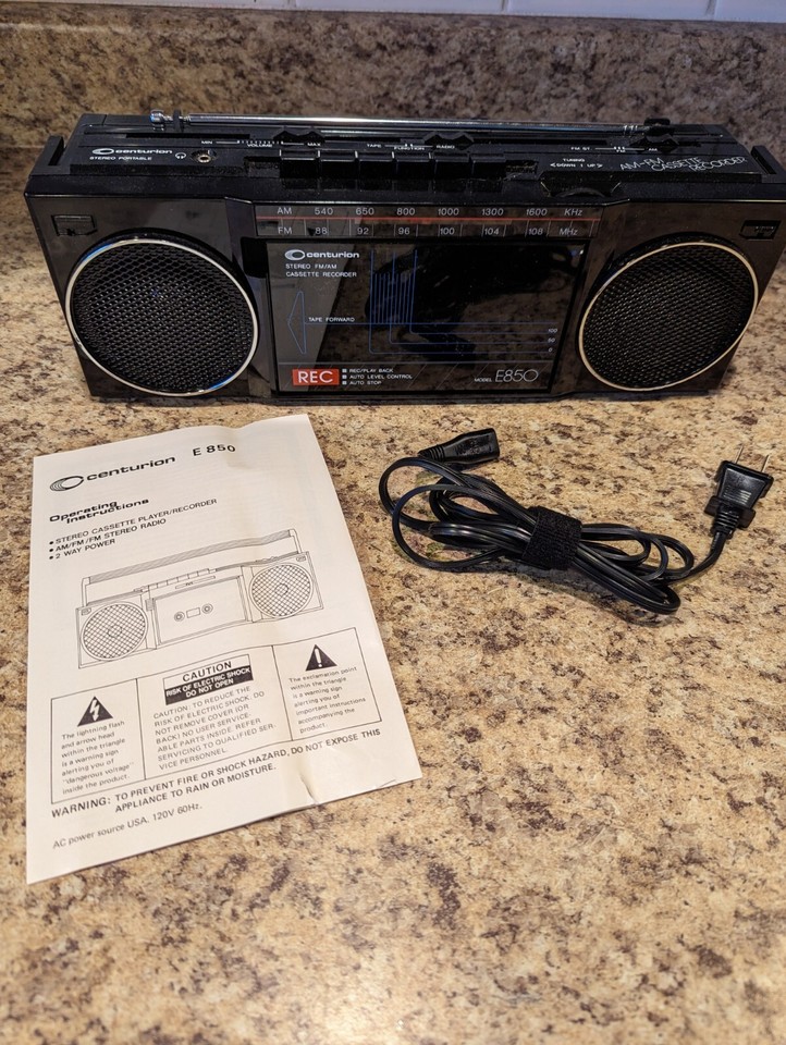 Vintage Centurion E850 Cassette Boombox WORKS | eBay