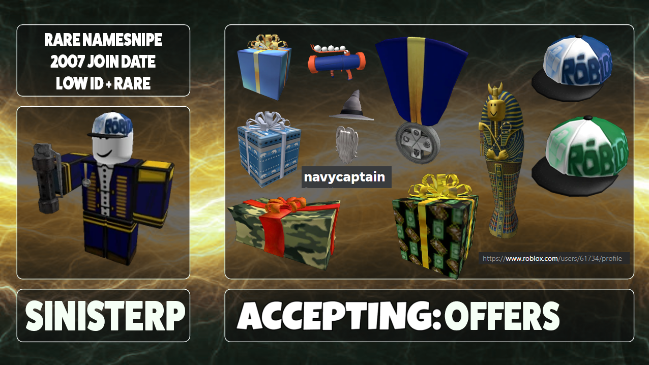 EXTREMELY RARE NAMESNIPE "NavyCaptain" + ROLL + OFFSALES | 2007 JOIN ...