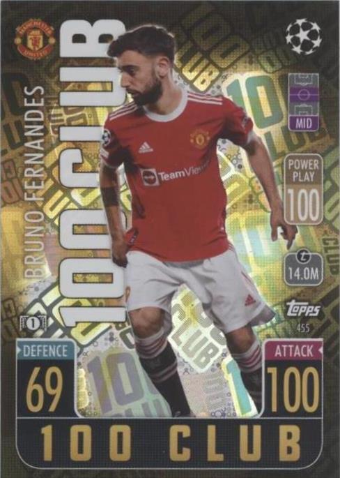 2021-22 Topps Match Attax UCL - 100 Club Bruno Fernandes #455 for sale online | eBay