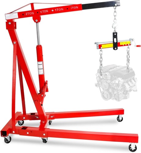 2Ton Folding Engine Hoist Cherry Picker Shop Crane Hoist Lift 4400lbs ...