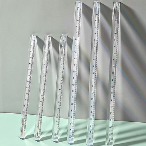 Stationery Measuring Tools Triangular Rulers Transparent Straight Ruler ...