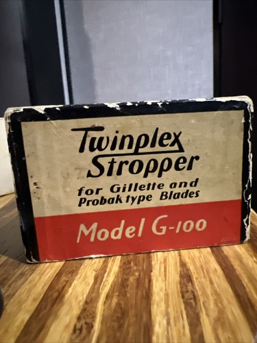 Vintage G-100 Twinplex Stropper W/ Box Razor Blade Sharpener Gillette ...