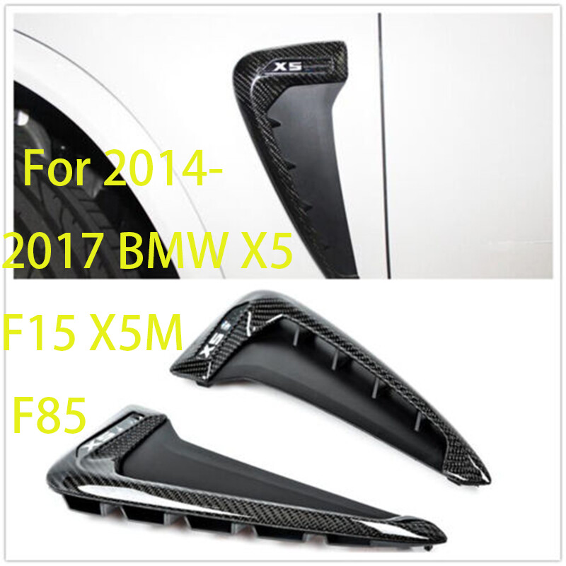 Carbon Fiber Side Air Vent Fender Cover Trim For 2014-17 BMW X5 F15 X5M ...