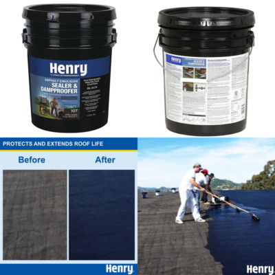 4.75 Gal. Asphalt Emulsion Sealer & Dampproofer Roof Coating Waterproof ...
