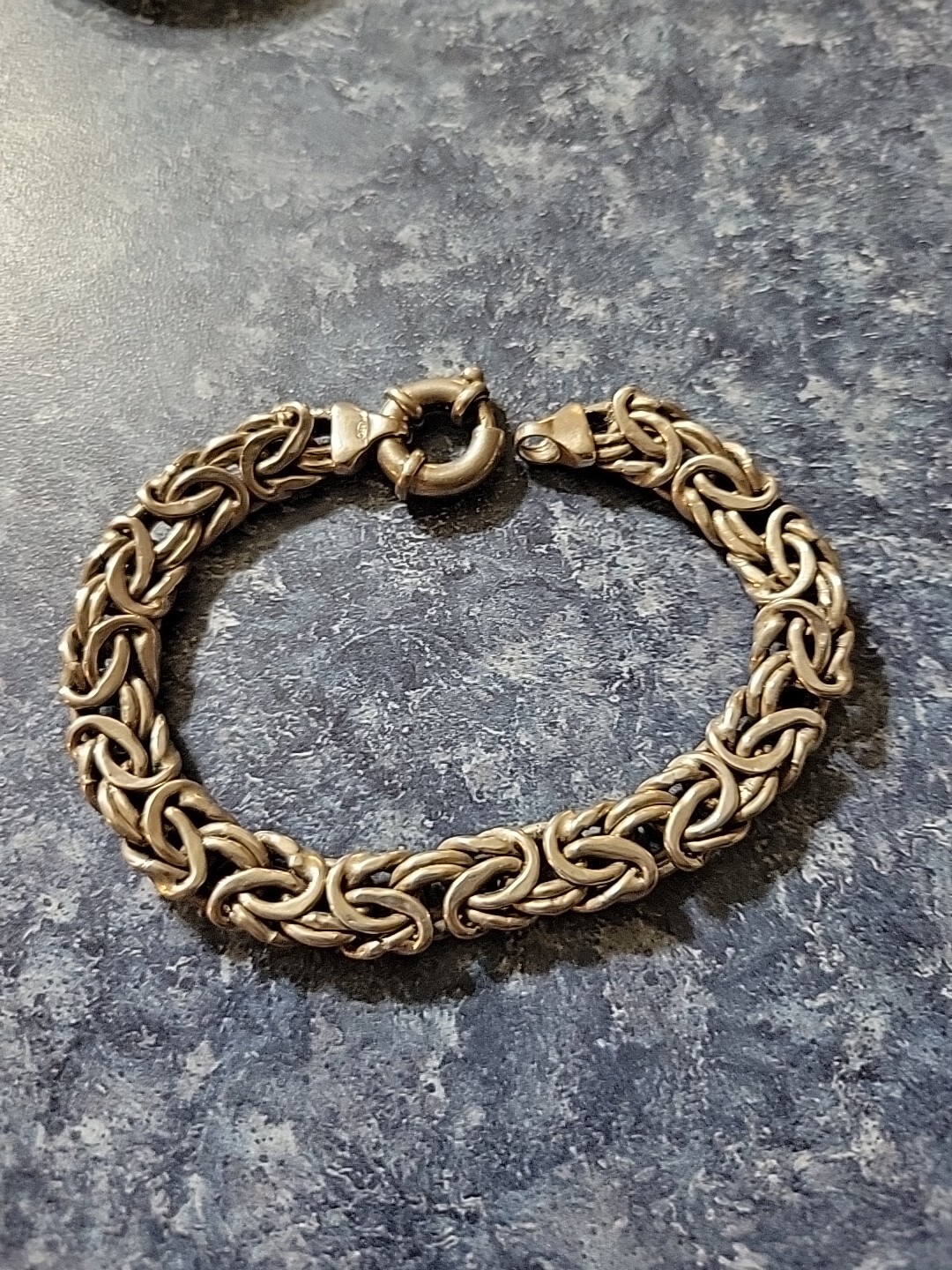 VINTAGE Italy 925 Sterling Silver BYZANTINE Link Chai… - Gem