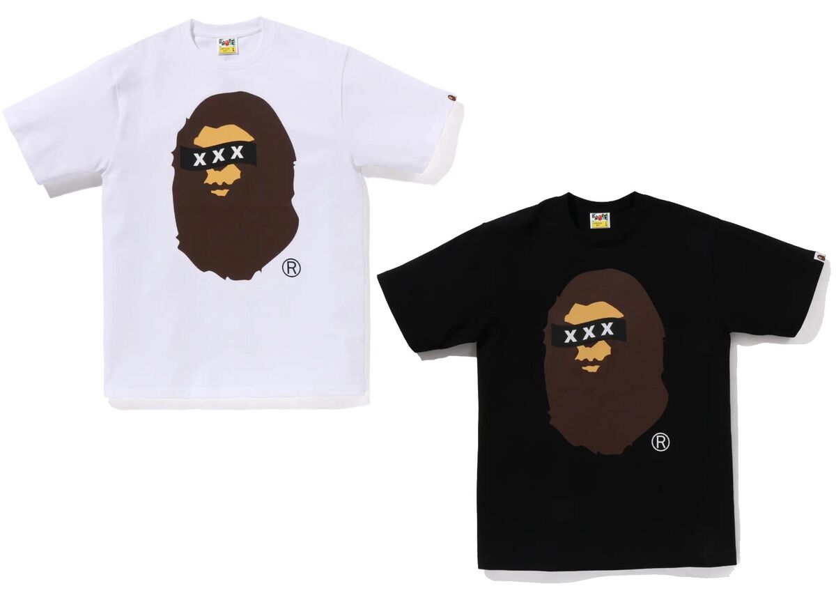 A BATHNIG APE Men's BAPE x GOD SELECTION XXX APE HEAD TEE A BATHNIG APE Men's BAPE x GOD SELECTION XXX APE HEAD TEE