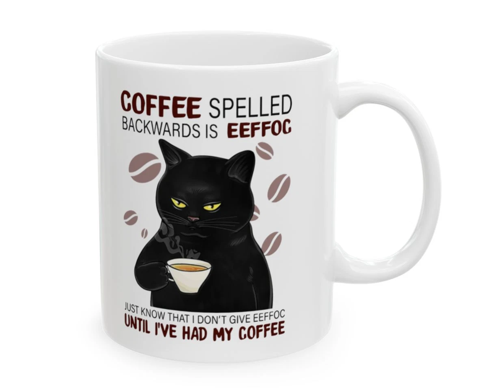 EEFFOC Is Coffee Spelled Backwards - Funny Coffee Cup Ceramic - 11oz or ...