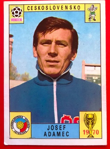 RARE ORIGINAL STICKER PANINI WORLD CUP MEXICO 1970 JOSEF ADAMEC ...
