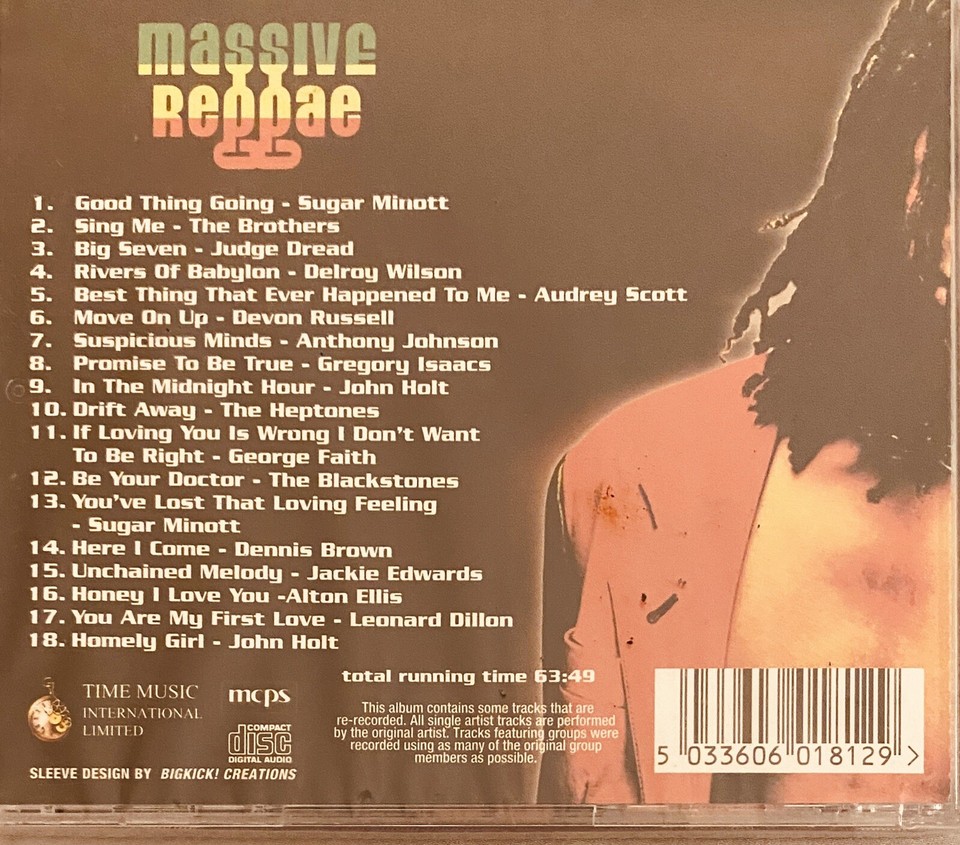 MASSIVE REGGAE : Various Artists ; 18 Songs, Time Music , BRAND NEW ...