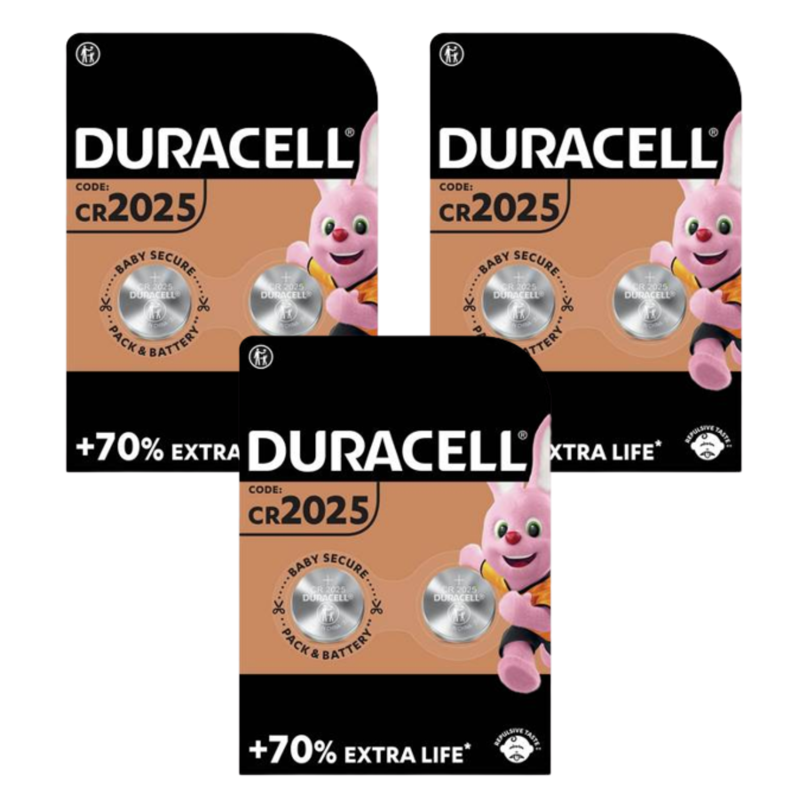 Duracell CR2025 3V Lithium Coin Cell Battery 2025 DL2025 BR2025 70% ...