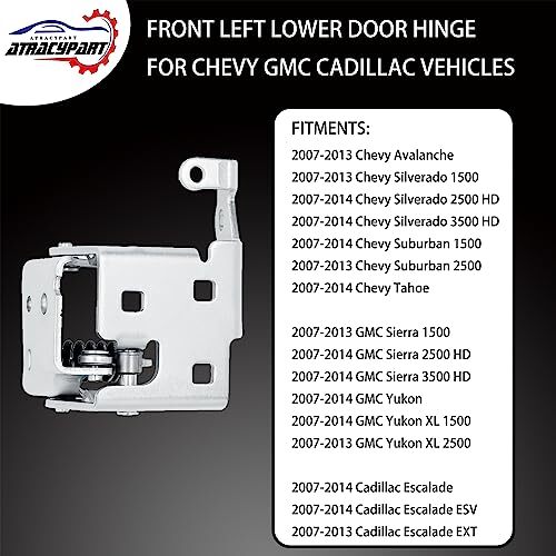 Lower Door Hinge Front Left Driver Side | for 2007-2014 Chevy Silverado ...