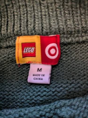 Lego X Target Mens Medium Knit Green Textured Long Sleeve Pullover ...