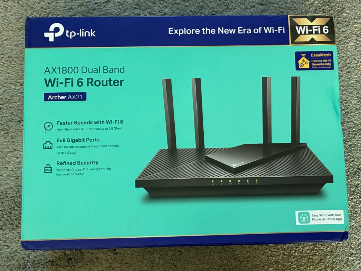 New TP-Link AX1800 WiFi 6 Router (Archer AX21) Dual Band Wireless ...