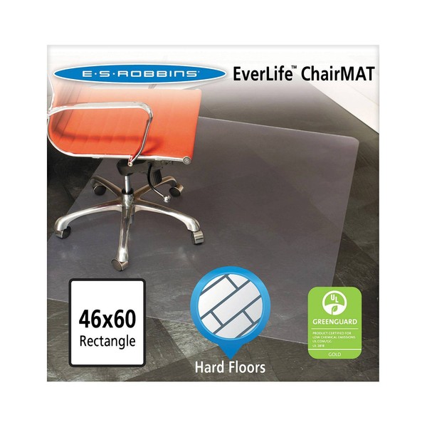 ES Robbins 46x60 Rectangle Chair Mat Multi-task Series for Hard Floors ...